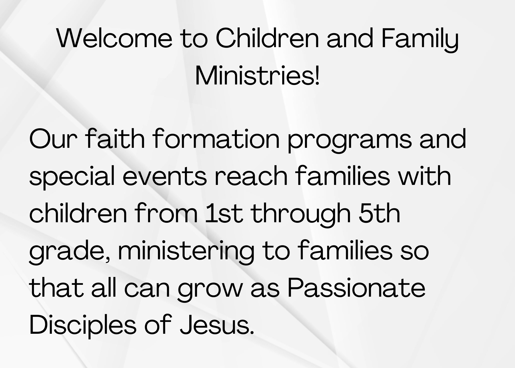 Children and Family Ministries | St. Francis de Sales Parish